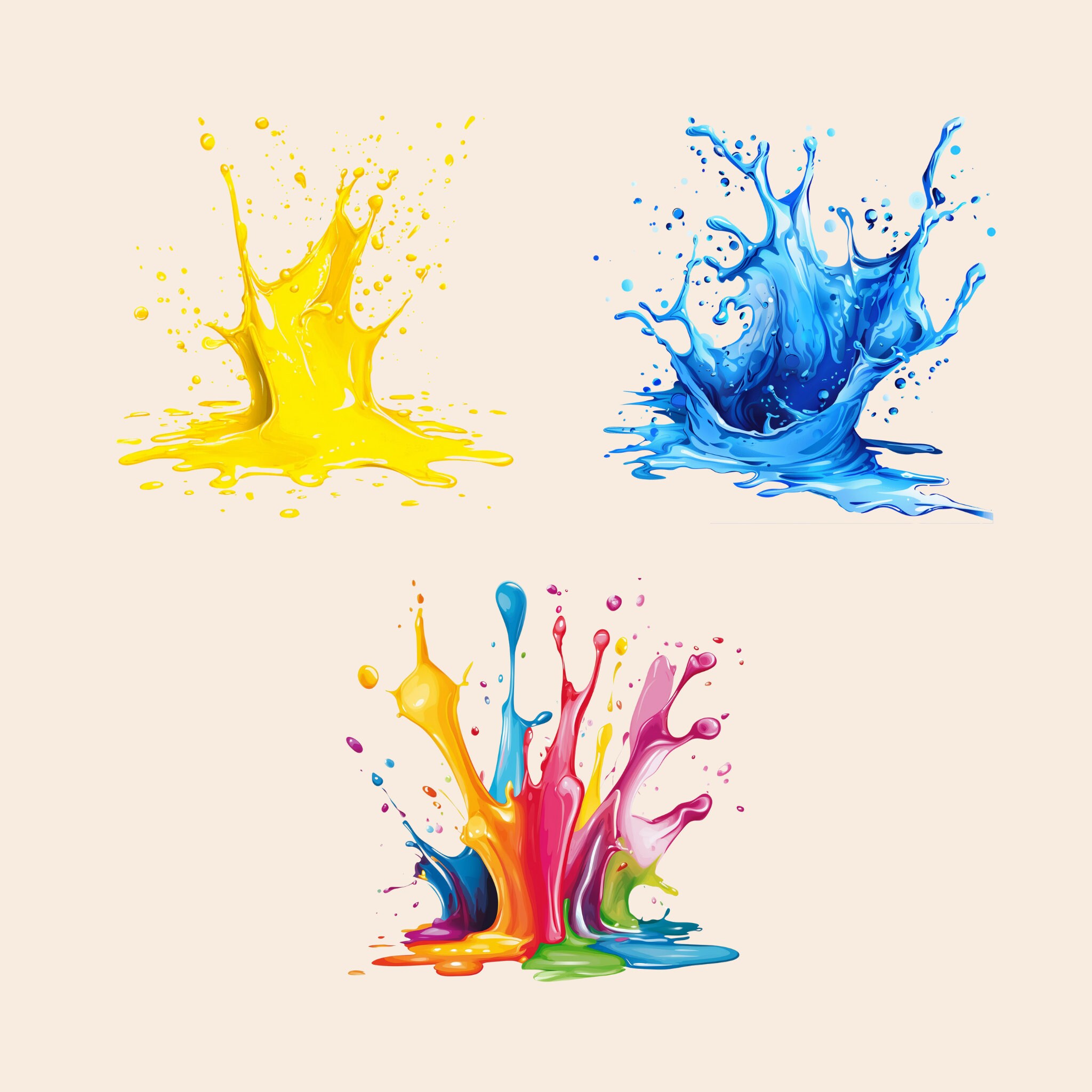 Rainbow Watercolor Drips Clipart, Colorful Dripping Border, Watercolor ...