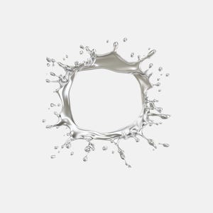 Watercolor Drips & Silver Splashes: Transparent PNG Borders for Digital ...