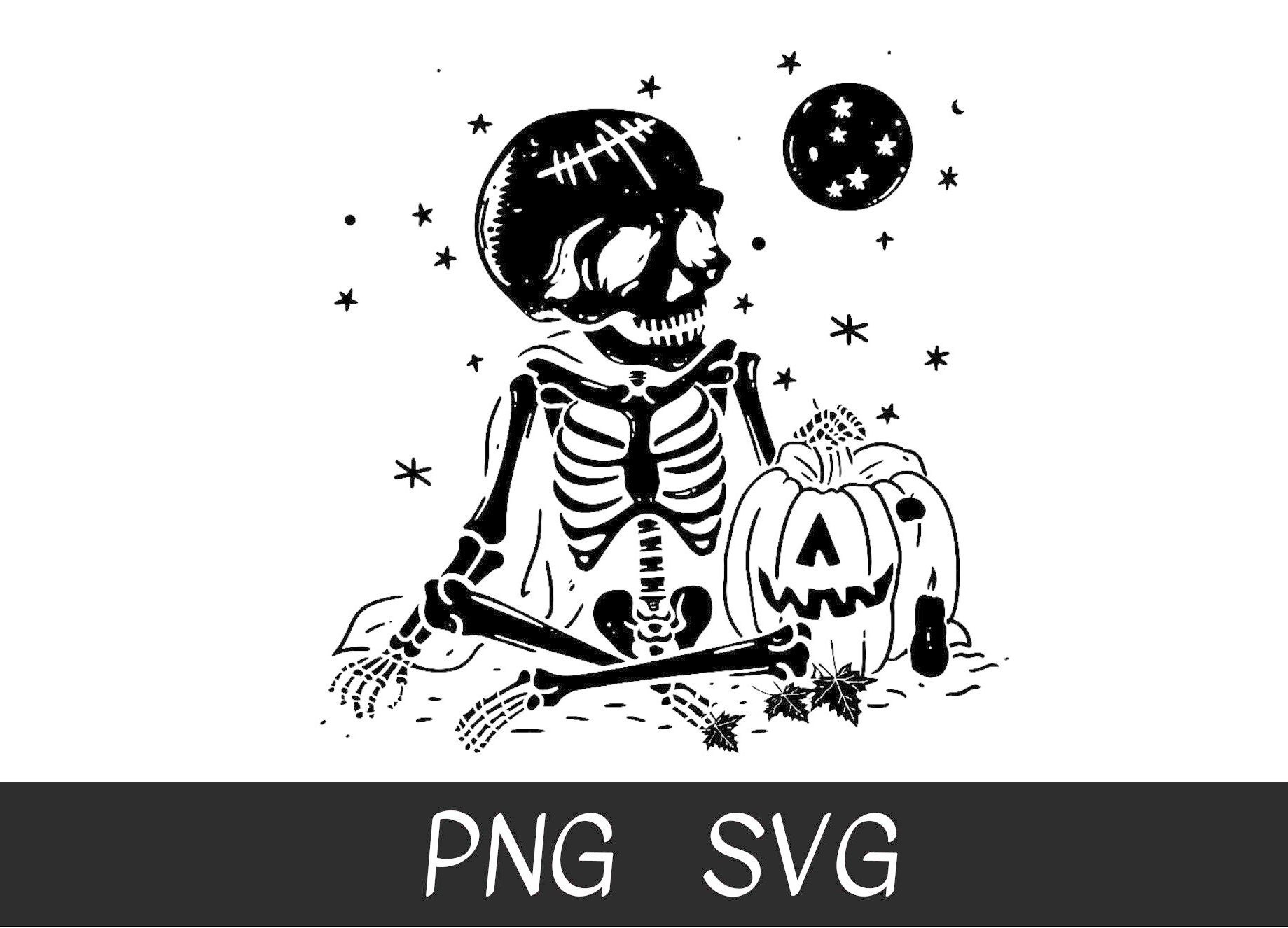 Skeleton SVG PNG File, Halloween SVG, Instant Digital Download ...