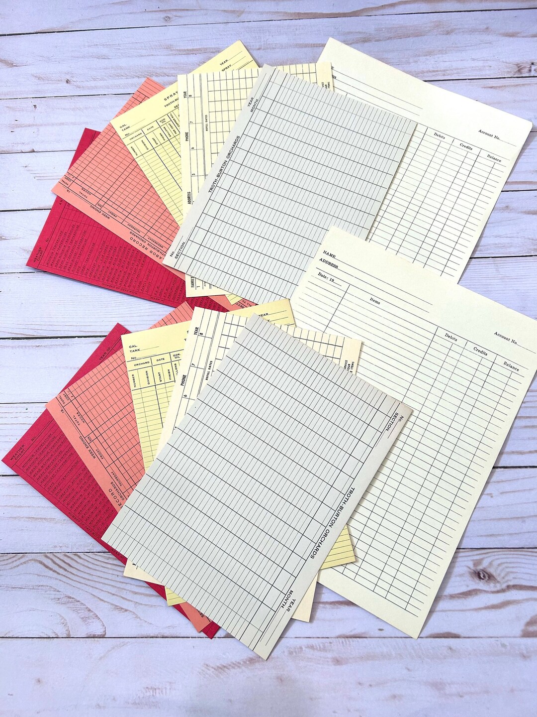 12 Vintage Orchard Cards Charts | Ephemera | Journal Supplies ...