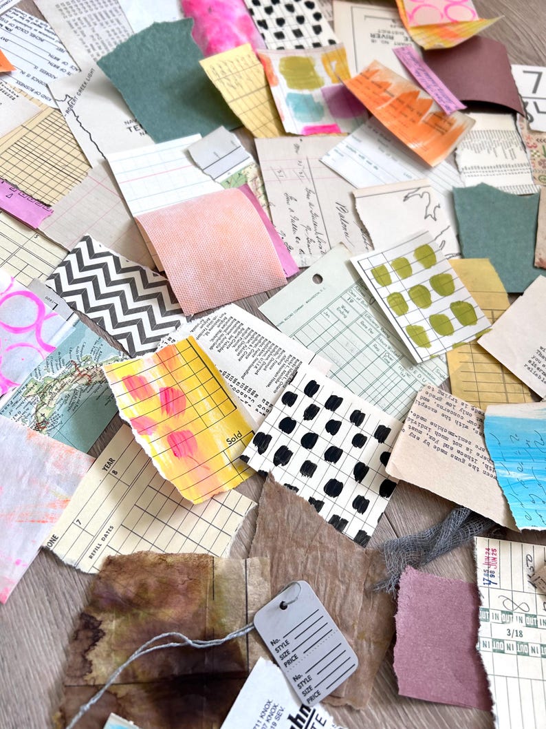 Scrap Paper Bags | Packs | Collage | Mixed Media | Journals | Whimsical ...