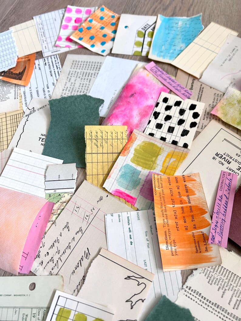 Scrap Paper Bags | Packs | Collage | Mixed Media | Journals | Whimsical ...