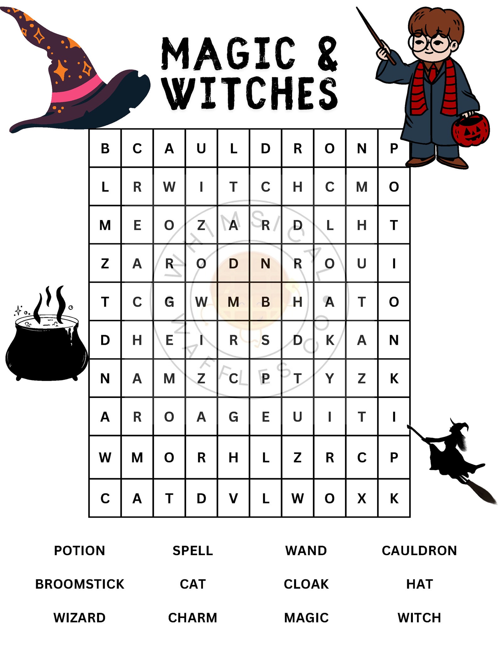 Halloween Word Search Bundle for Kids | Haunted House, Spooky Night ...