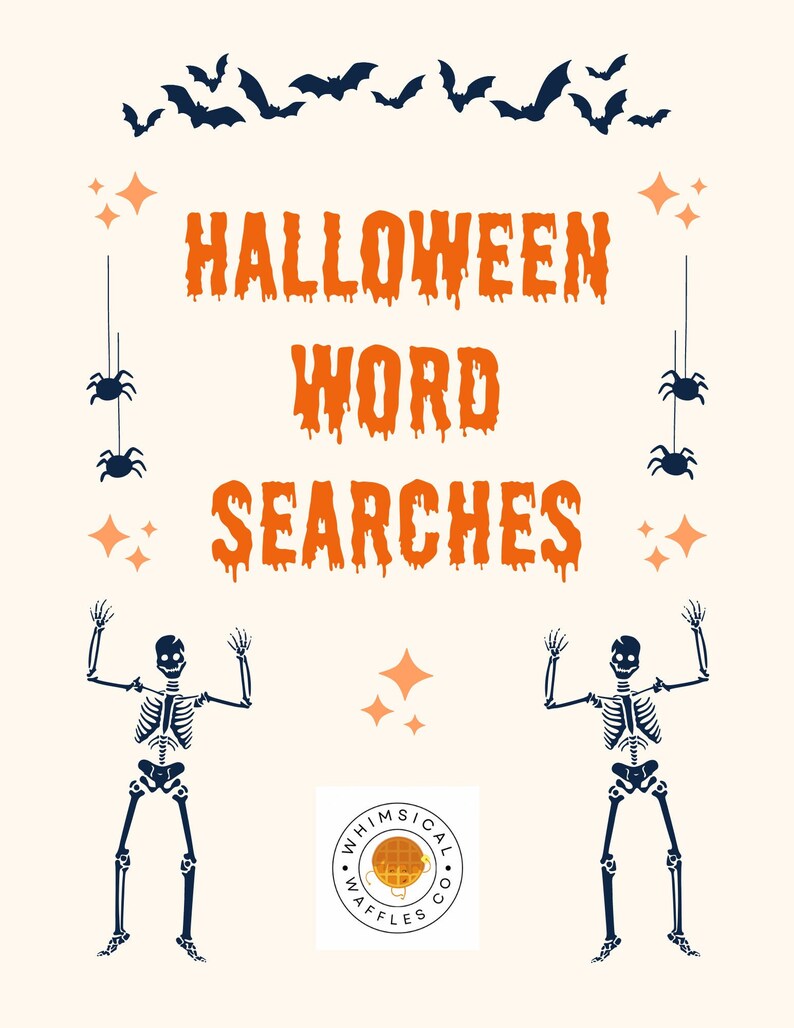 Halloween Word Search Bundle for Kids | Haunted House, Spooky Night ...