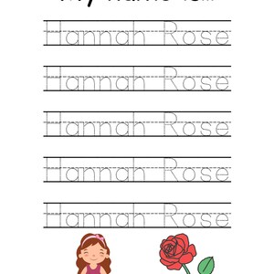 Editable Kids Safety Important Info Writing Practice | Learn to Write ...