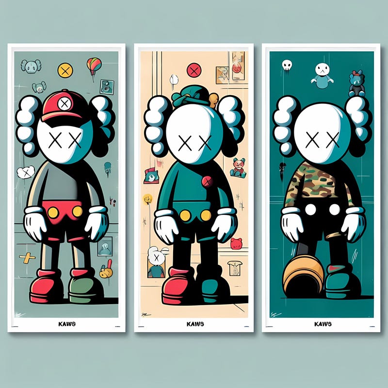 Kaws Canvas Wall Art - Etsy
