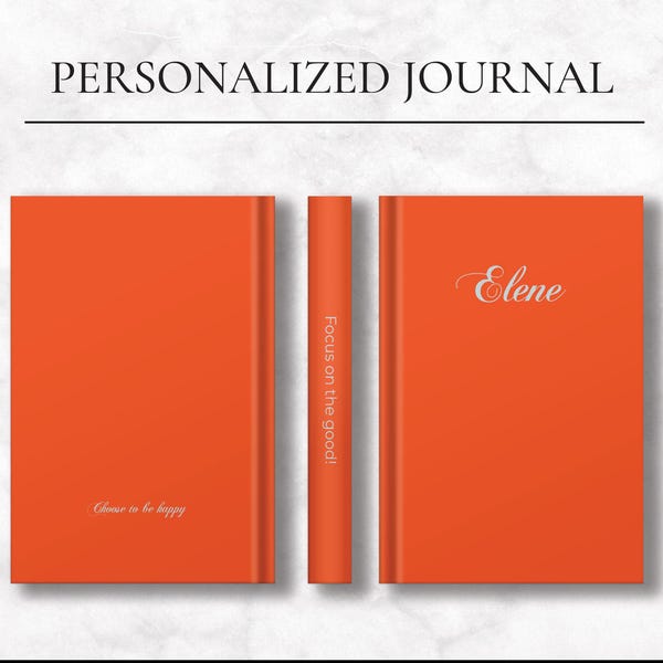 Orange Journal - Etsy