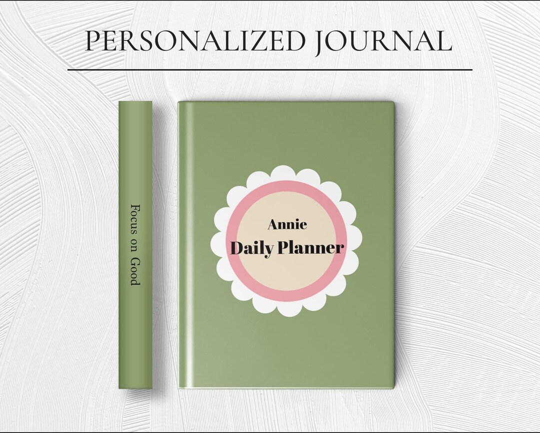 Custom 2025 Greenery Planner - Personalized Cover, Monthly / Weekly ...