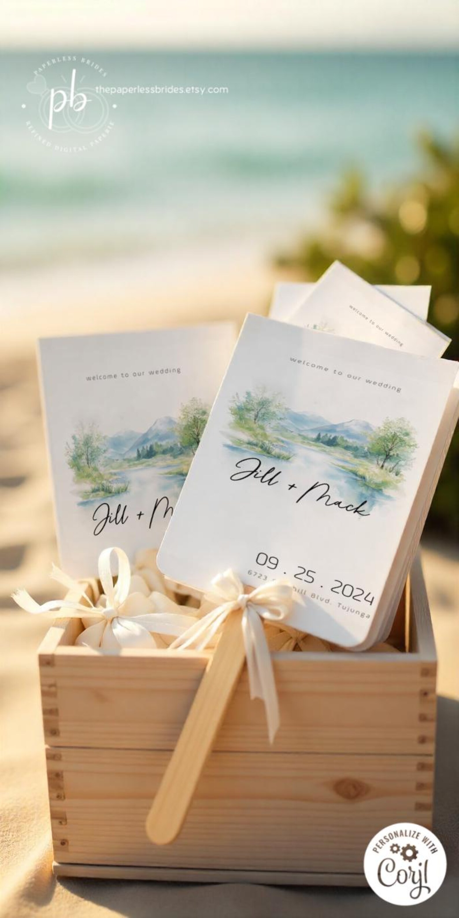 Hand Fan Template, Printable Program Fan, Fans for Guests, Wedding Fan ...