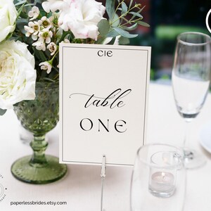 Table Number Template, Digital Download, Table Number Editable ...