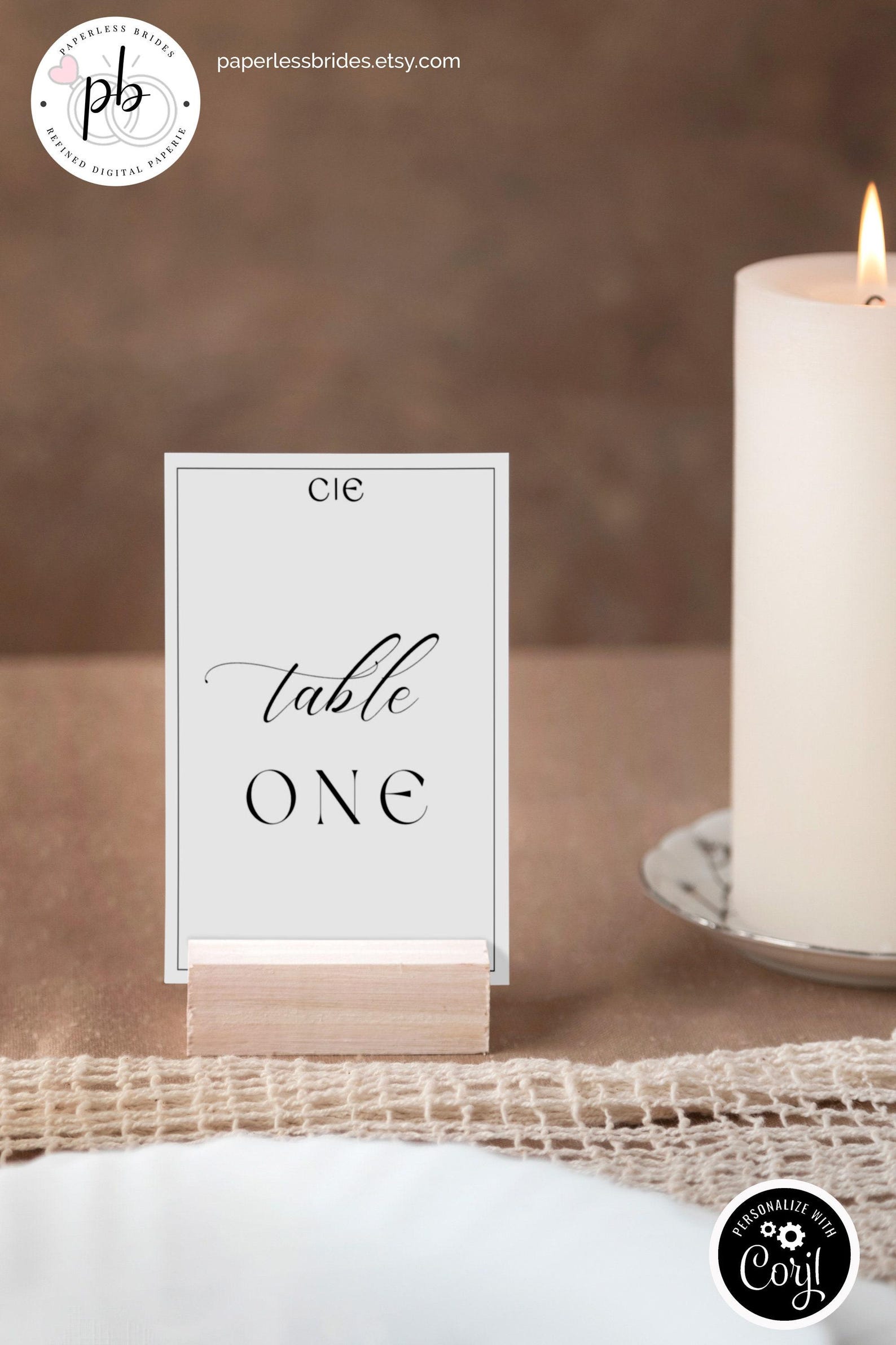 Table Number Template, Digital Download, Table Number Editable ...