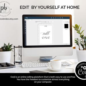 Table Number Template, Digital Download, Table Number Editable ...