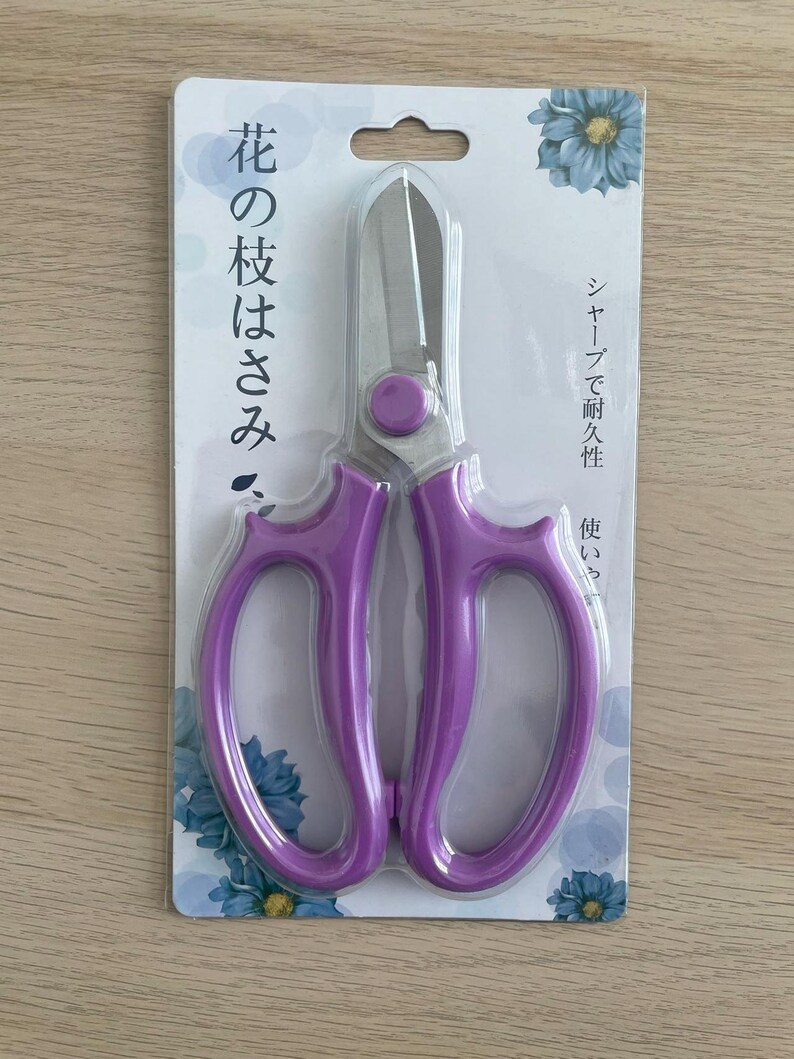 Purple Flower Scissors, Ikebana Scissors, Gardener Scissors, Japanese ...