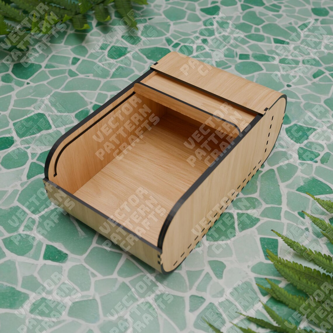 Wooden Roll Top Slide Box Laser Cut Svg File Glowforge Roll Top Storage ...
