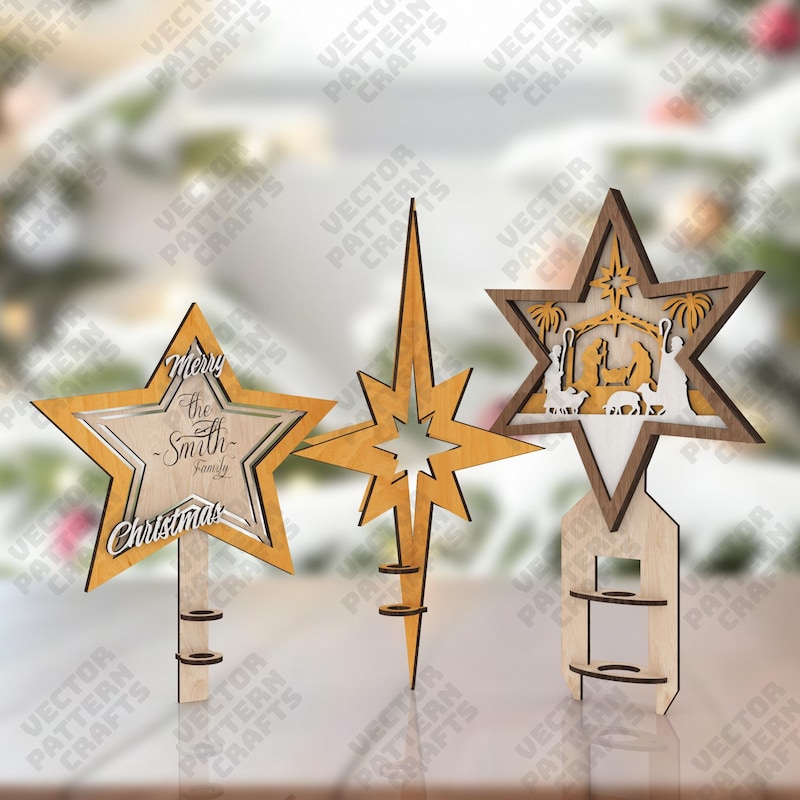 Laser Cut Svg Tree Topper - Etsy