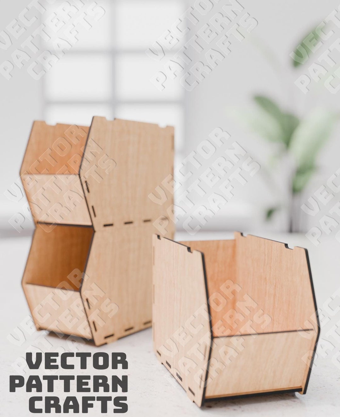 Wooden Stackable Storage Bins Laser Cut Svg File Glowforge Storage Bins ...