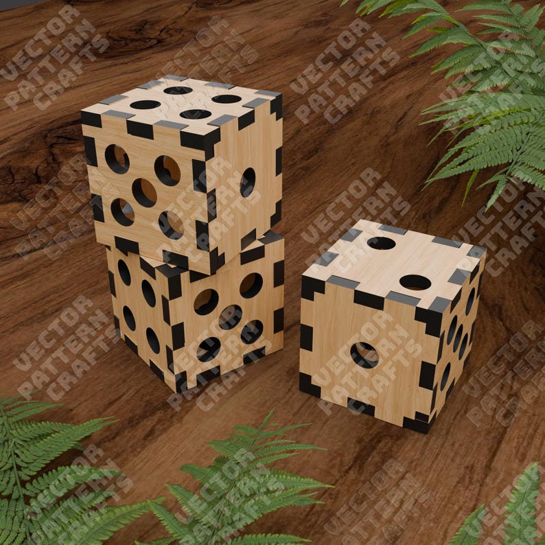 Wooden Playing Dice Laser Cut Svg File Glowforge Dice Game Svg Cricut ...