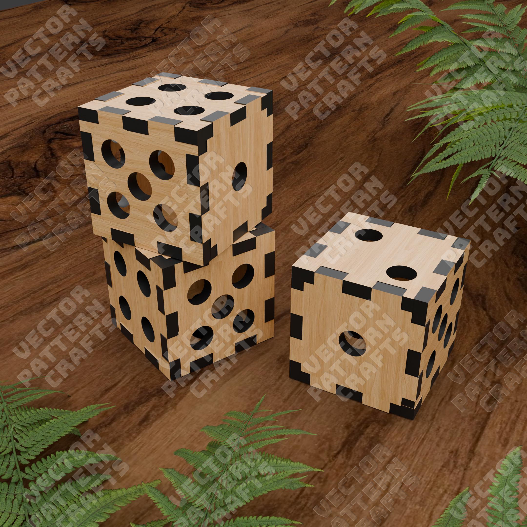 Wooden Playing Dice Laser Cut Svg File Glowforge Dice Game Svg Cricut ...