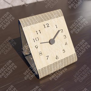 Wooden Table Clock Laser Cut File Svg Glowforge Decorative Table Clock ...