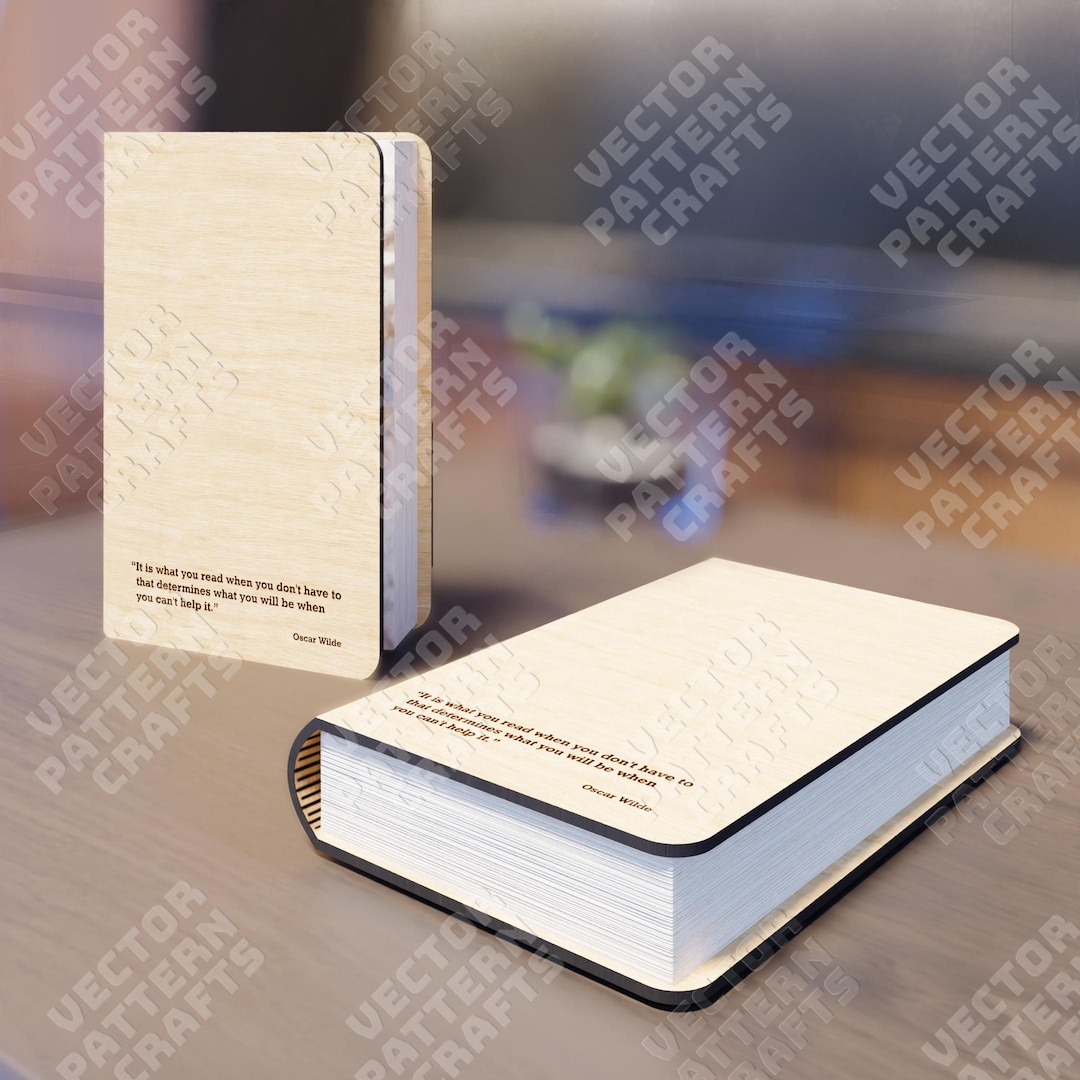 Wooden Book Cover Laser Cut Svg File Glowforge Book Cover Svg Cricut ...
