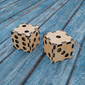 Wooden Playing Dice Laser Cut Svg File Glowforge Dice Game Svg Cricut ...