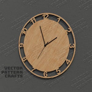 Wooden Wall Clock Numbers Bundle Laser Cut Svg File Glowforge ...