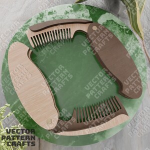 Wooden Beard Comb Laser Cut Svg File Glowforge Hair Comb Svg Cricut ...