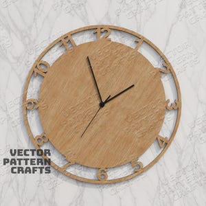 Wooden Wall Clock Numbers Bundle Laser Cut Svg File Glowforge ...
