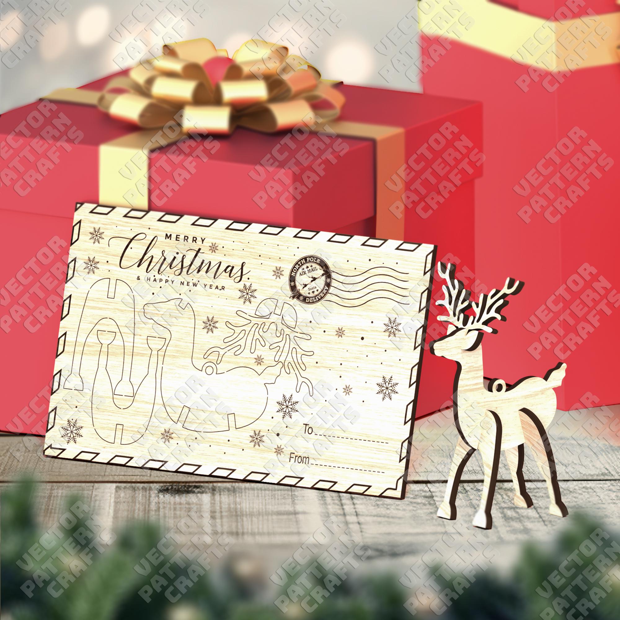 Christmas Gift Cards Ornaments Bundle Laser Cut Svg File Glowforge ...