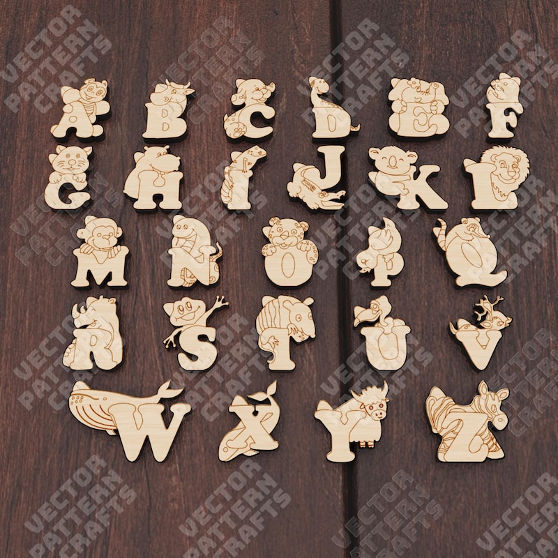 Alphabet Animal Puzzle - Etsy