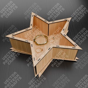 Decorative Star Box Laser Cut Svg File Glowforge Star Gift Box Svg ...