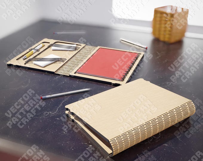 Spiral Notebook Cover Laser Cut Svg Template , Cricut Notebook Cover ...