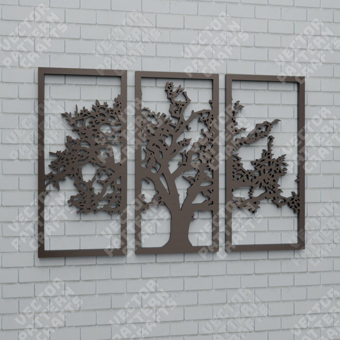 Tree Wall Art Tree Panel Laser Cut Svg File Glowforge Tree Wall Decor ...