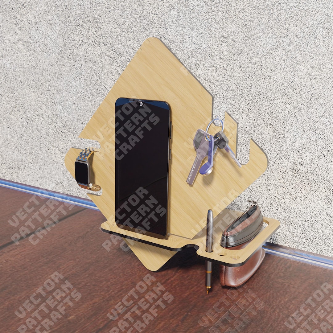 Wooden Phone Stand Laser Cut Svg File Glowforge Desktop Phone Holder ...