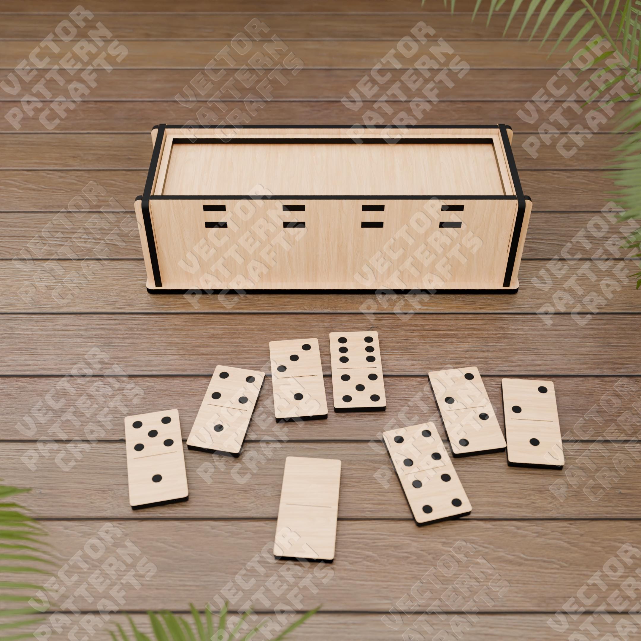 Wooden Domino Game Laser Cut Svg File Glowforge Domino Game Set Svg ...