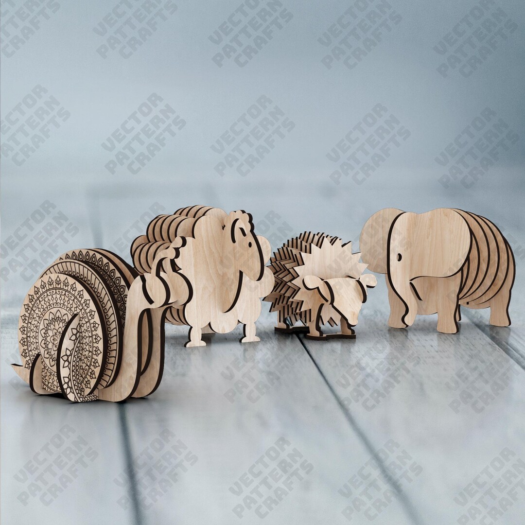 Wooden Coasters Holder 4 Bundle Laser Cut Svg File Glowforge Sheep ...