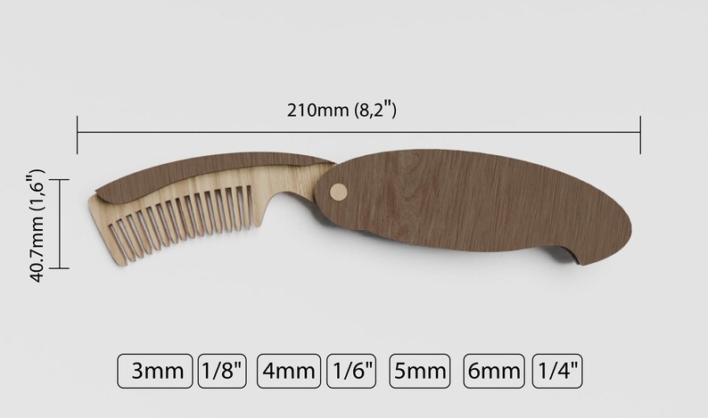 Wooden Beard Comb Laser Cut Svg File Glowforge Hair Comb Svg Cricut ...