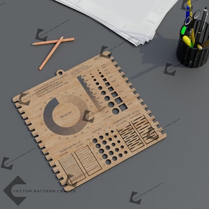 Laser Cut Kerf Tool Test Svg Template Glowforge Material Thickness Svg ...