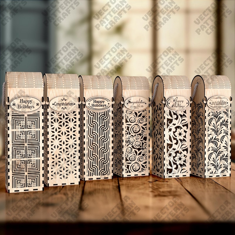 Laser File for Bottle Box - Etsy
