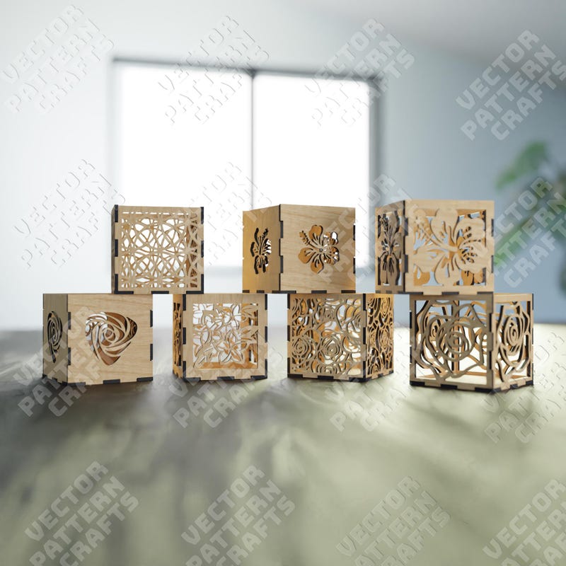 Dxf Flower Candle Holder - Etsy