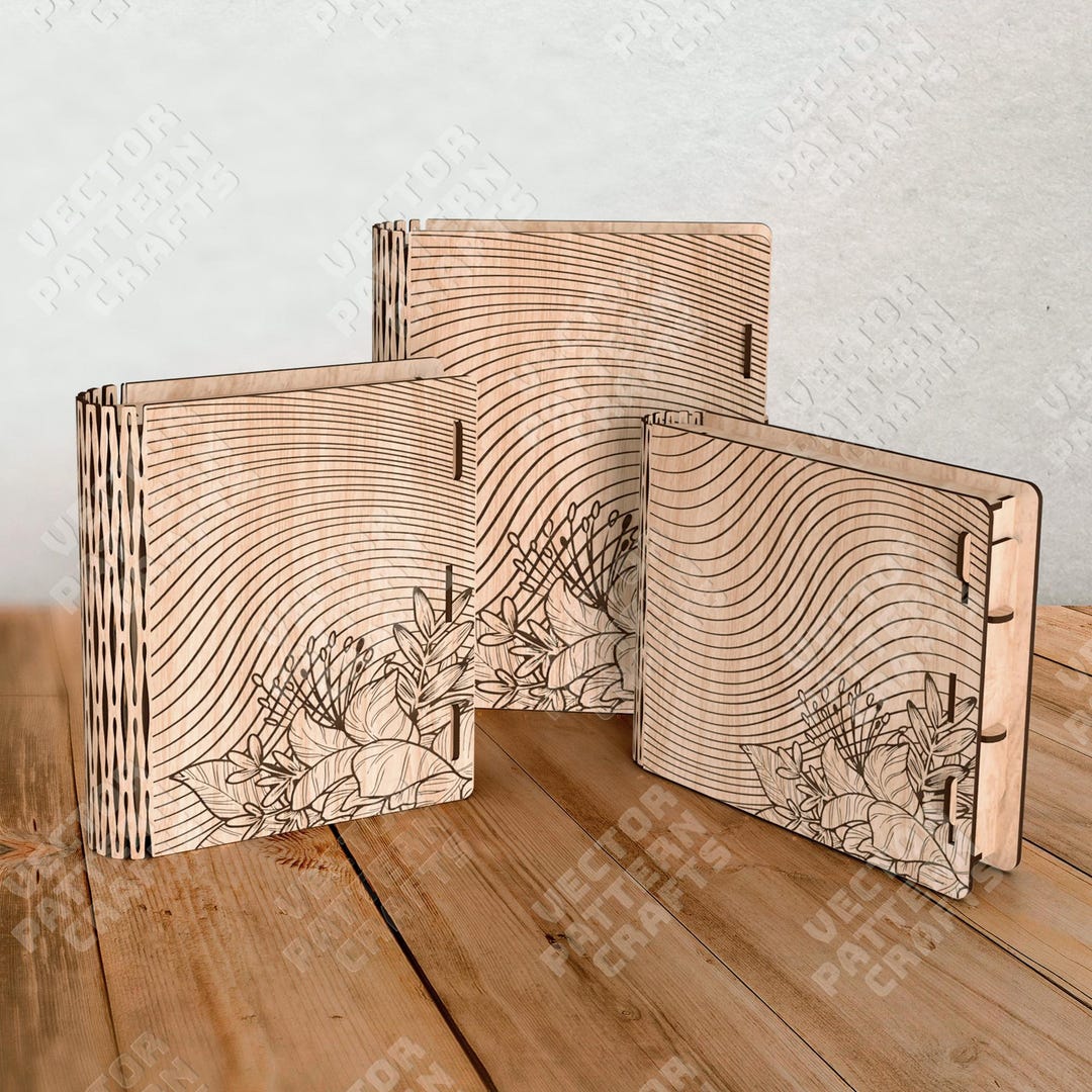 Wooden Book Box 3 Bundle Laser Cut Svg File Glowforge Gift Book Box Svg ...