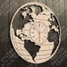 Laser Cut Wooden Wall Clock World Map Svg Template Glowforge Decorative ...