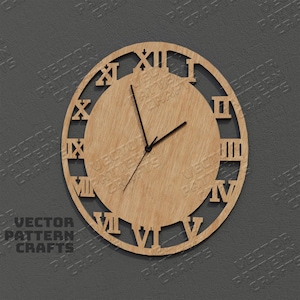 Wooden Wall Clock Numbers Bundle Laser Cut Svg File Glowforge ...
