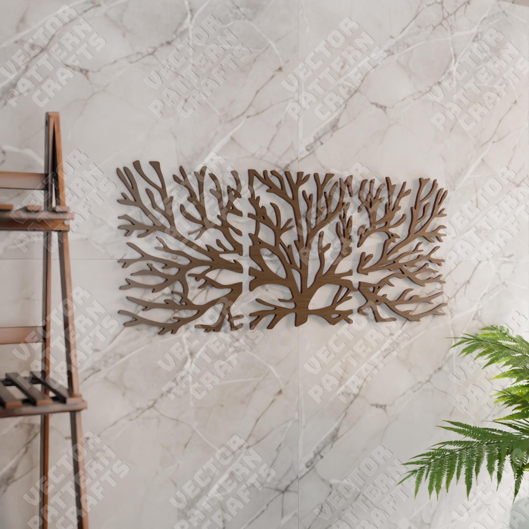 Laser Cut Tree Wall Art Panel Svg File Glowforge Tree Wall Decor Svg ...