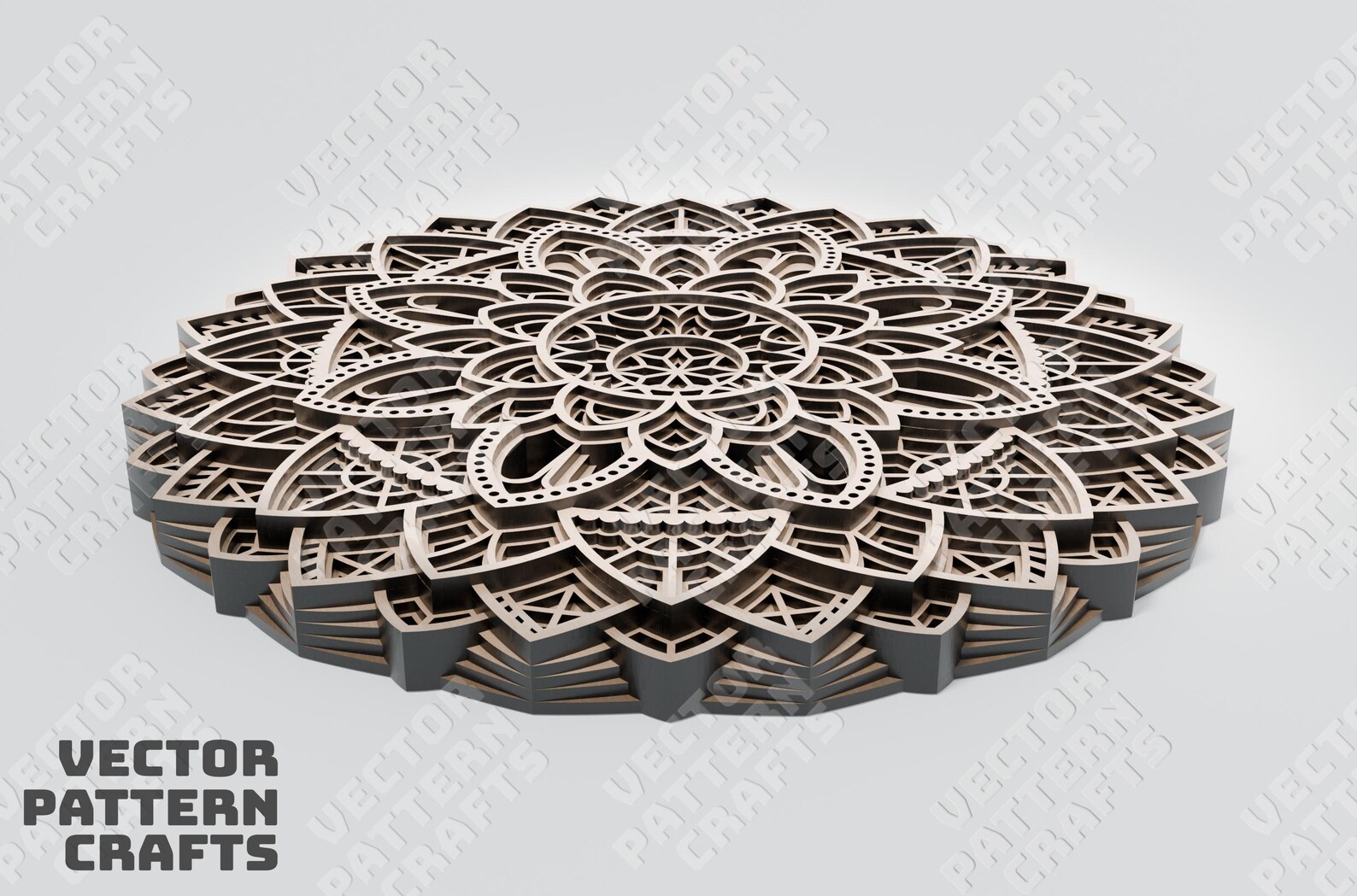 Multilayer Round Mandala Wall Art Laser Cut Svg File Glowforge 3D ...