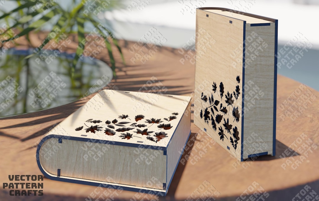 Wooden Gift Book Box Laser Cut Svg File Glowforge Book Box Box Svg ...