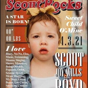 DIGITAL FILE Custom Rolling Stones Magazine Cover Rock N Roll Birthday ...