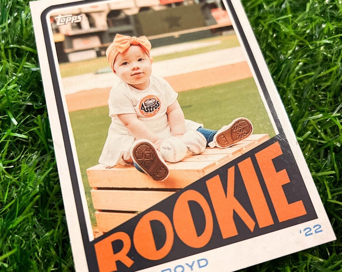 DIGITAL FILE - Custom Rookie Year Baseball Card - First Birthday ...