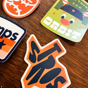 Houston Astros Sticker Orbit, Twouston, Stros, Champs, Peeky Orbit - Etsy