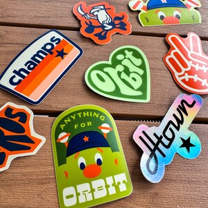 Houston Astros Sticker - Orbit, Twouston, Stros, Champs, Peeky Orbit - Etsy